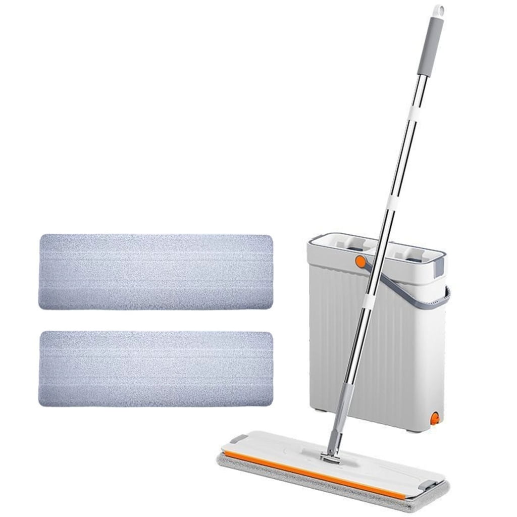 T-HOTLYST Mop and Bucket with Wringer Set Hands Frees Flat Floor Mop ...