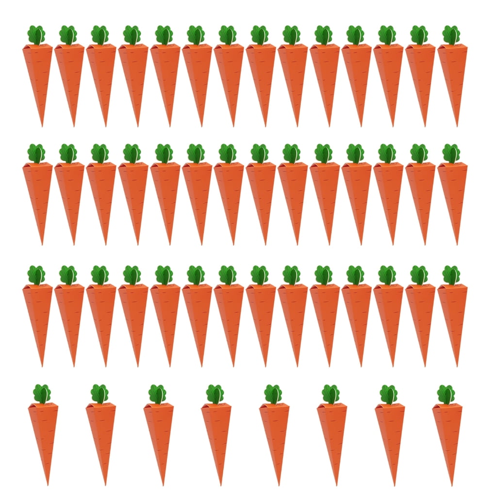 T-HOTLYST Set of 50 Carrot Snack Boxes Carrot Theme Boxes Candy Box ...