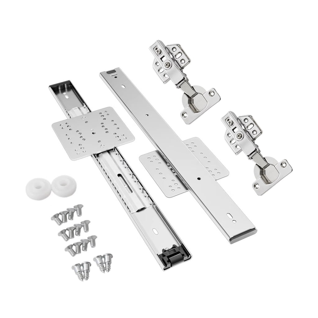 T-HOTLYST Space Saving Cabinet Top Mount Folding invisible Door Slides ...