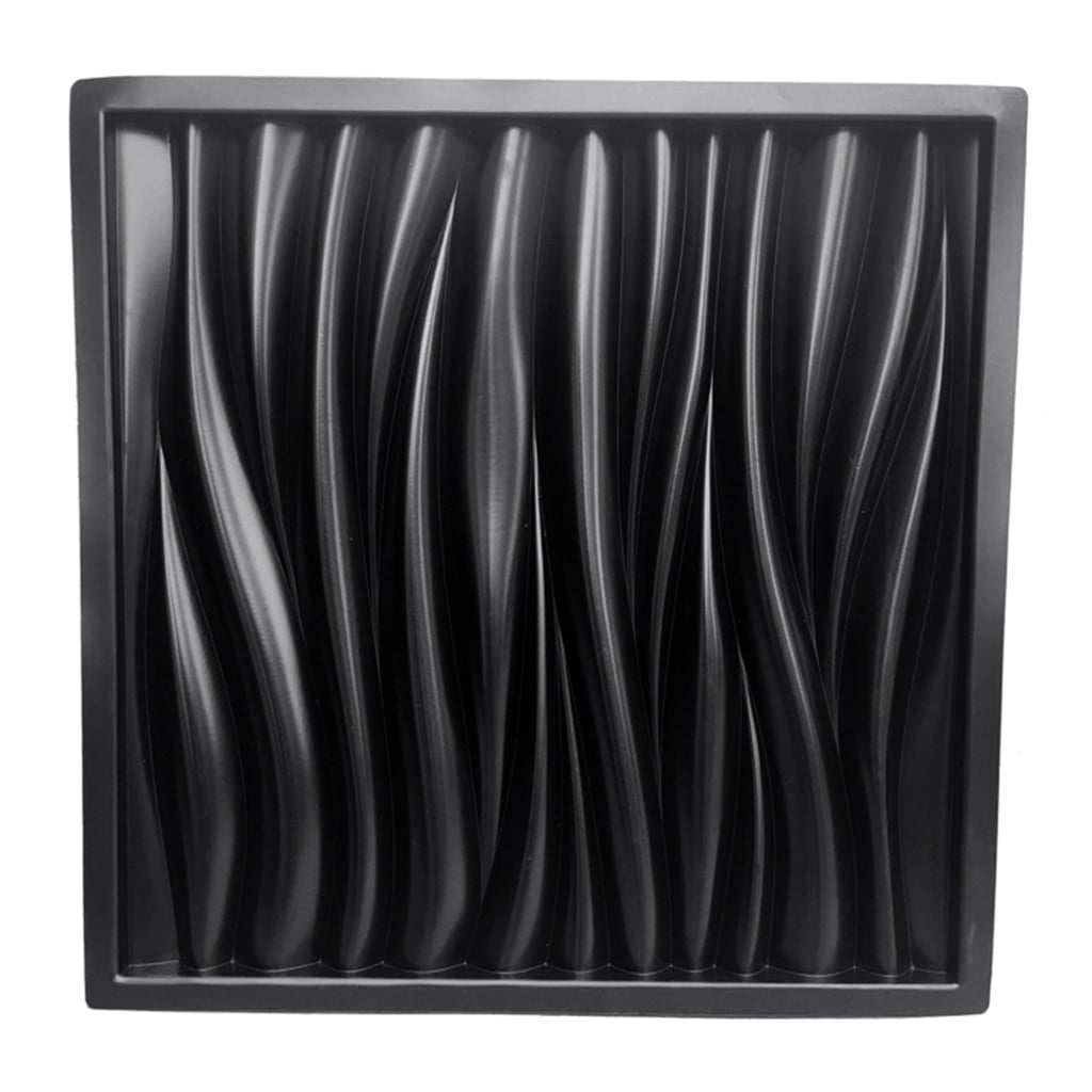 T-HOTLYST Wave Pattern Wall Concrete Cement Plaster Mold Plastic Brick ...