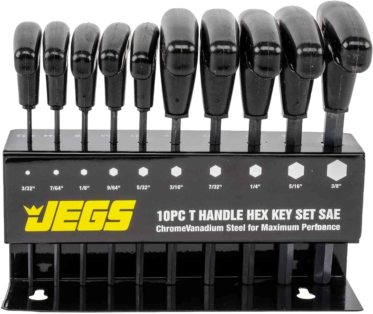 T-Handle Hex Key Set | SAE | 3 3/4 “ Shaft Length | Plastic Grips With ...