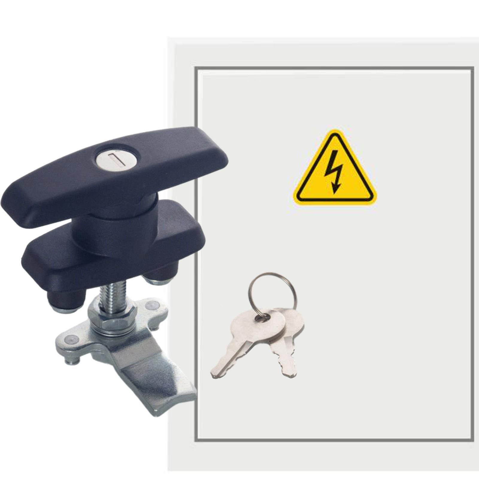 T Handle Lock Latch Shed Door Lock with Keys Keyed Mechanical Cabinet ...