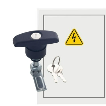 Garage Door L-Handle Lock with Inside Slide Lock Latch Mechanism Set ...