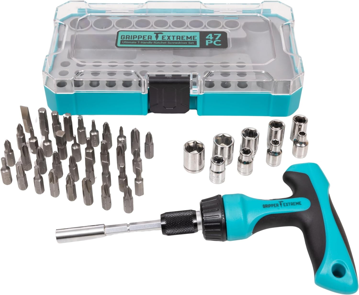 T-Handle Ratchet Multi-Bit Screwdriver Set, 47PC. Precision Performance ...