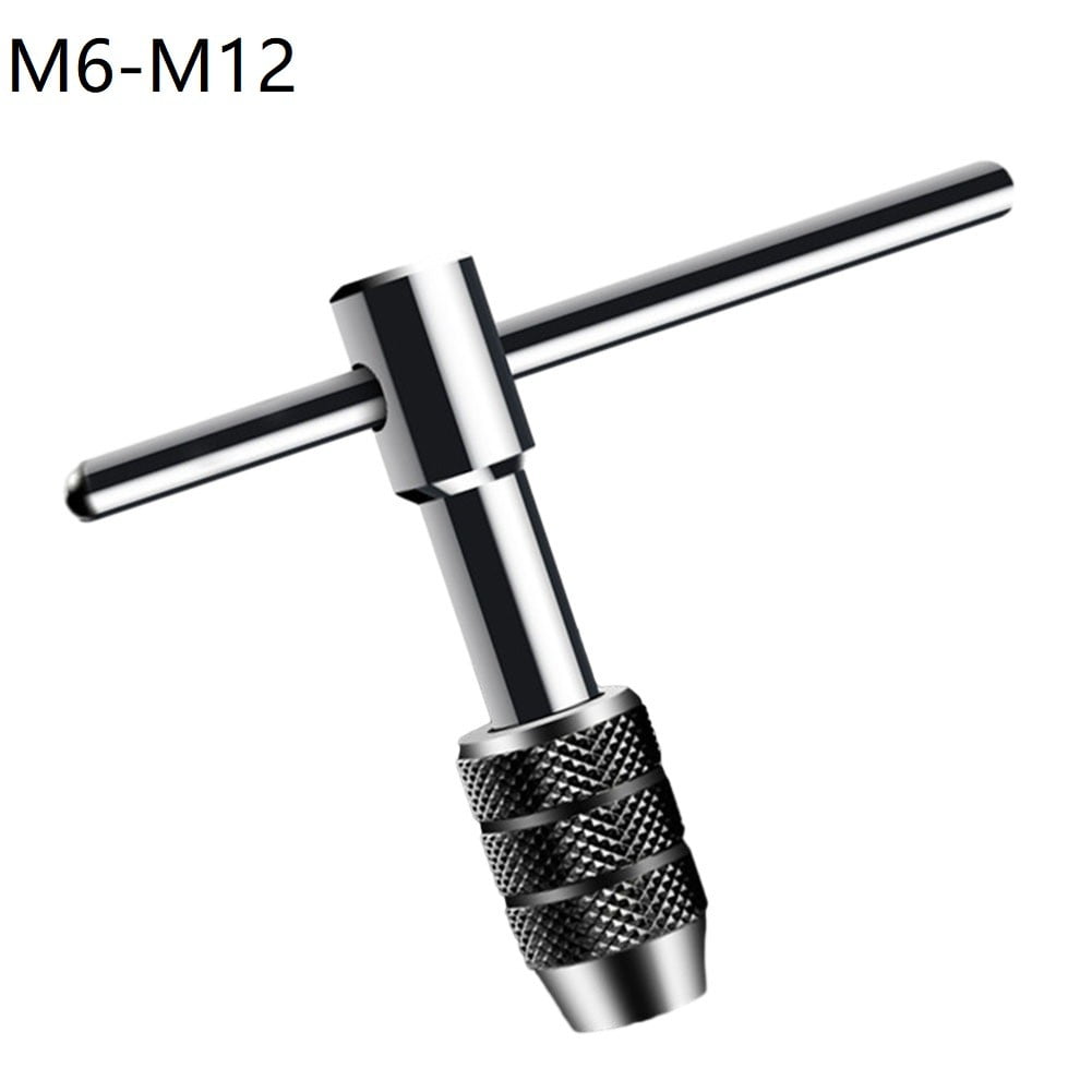 T Handle Tap Wrench Adjustable T Handle Tap Holder Ratchet Wrench Hand Thread Tap Holder For M3 ...