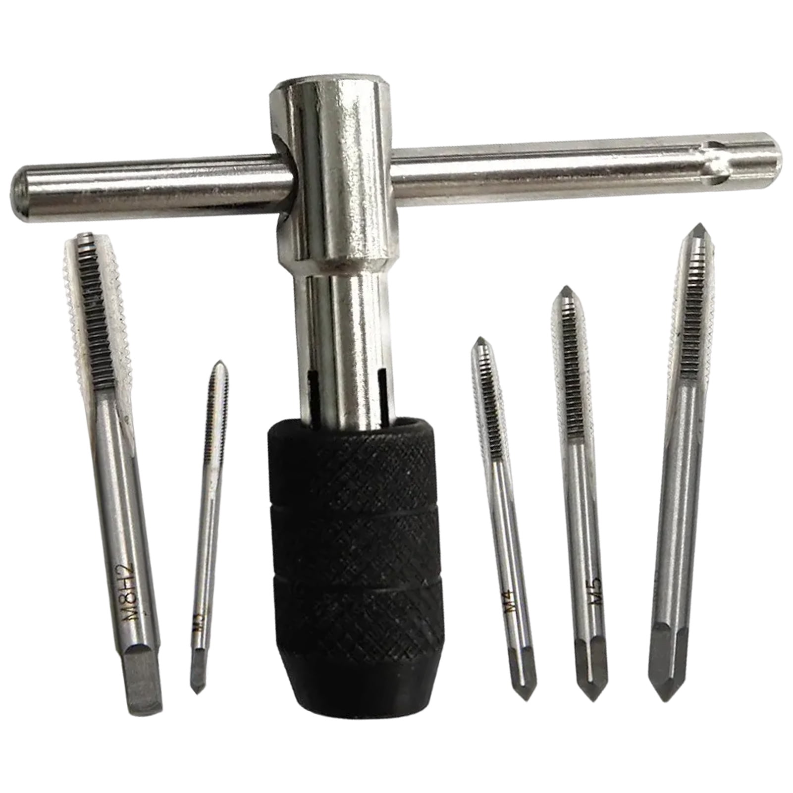 T-Handle Tap Wrench Set,Threading Tapping Hand Tool Kit,T-Shaped Hand ...