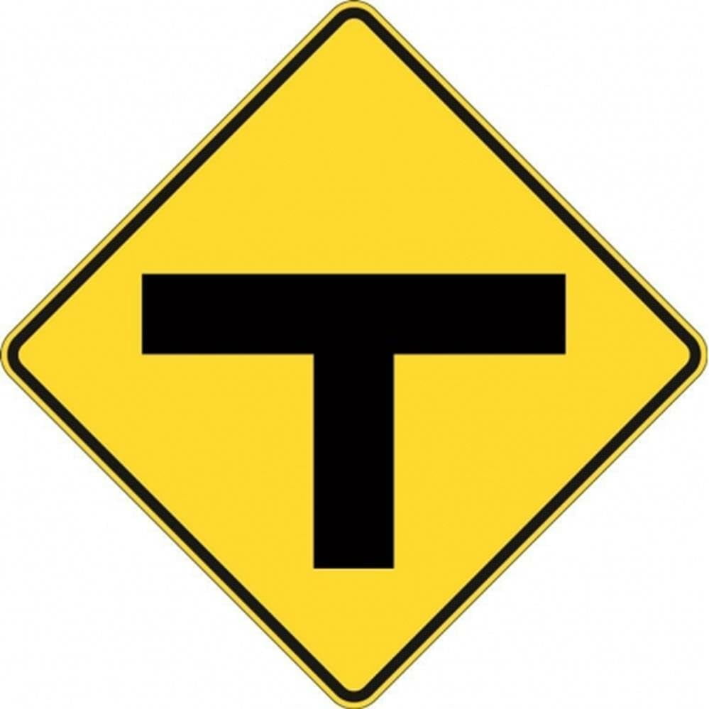 T-Junction Signs Carpark & Road Safetys Metal Tin Sign 8 x 12 inch ...