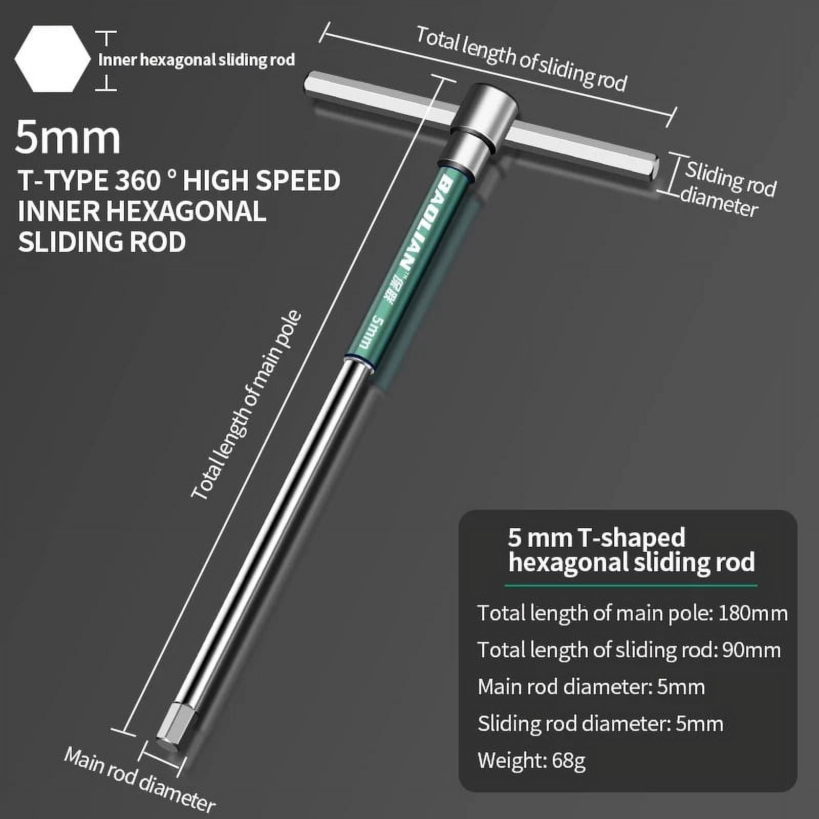 T/L 2.5/3/4/5/6/8/10mm Torx Screwdriver T Type Allen Hex Wrench Chrome ...