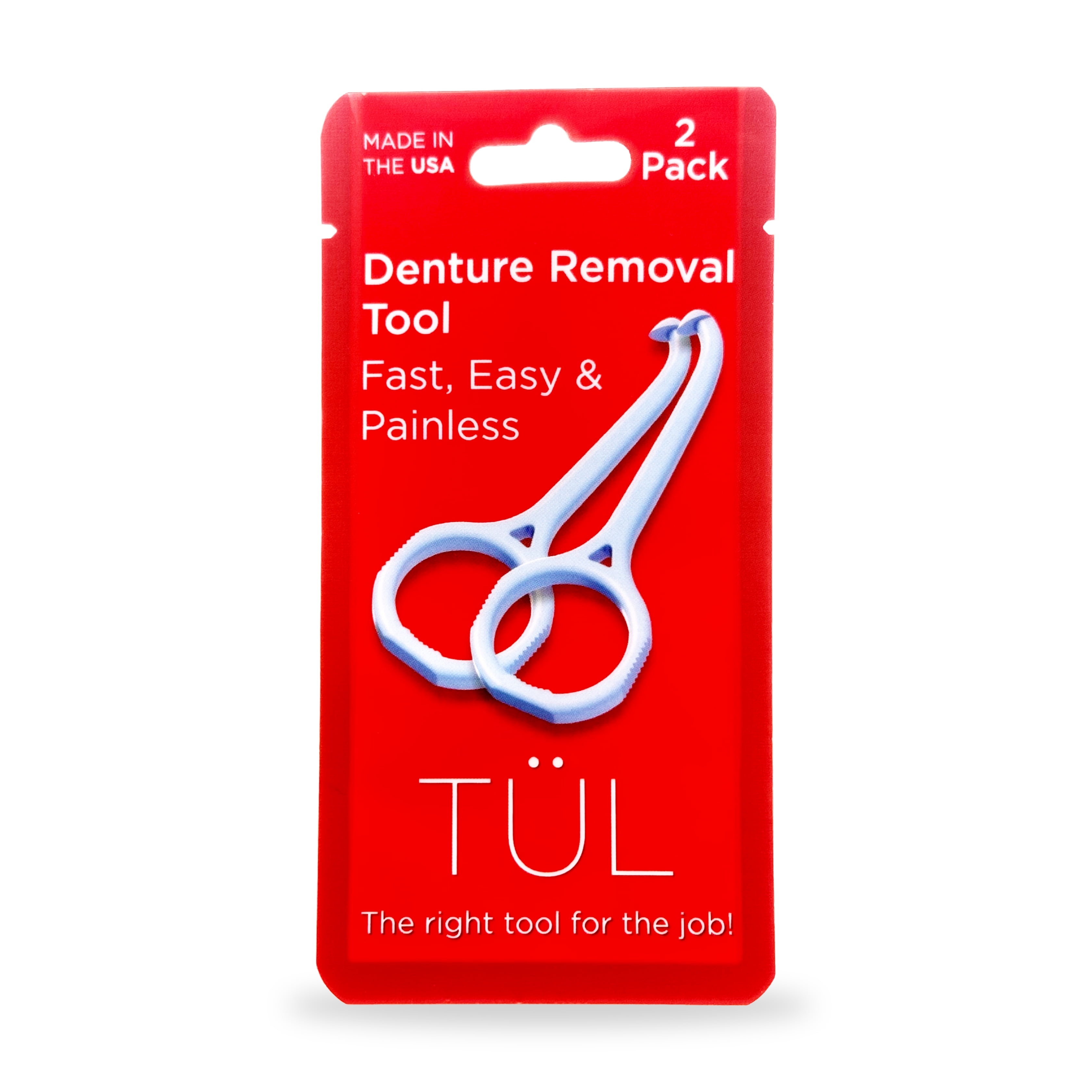 TÜL for Dentures | Denture Removal Tool | Made in the USA | Blue 2 Pack ...