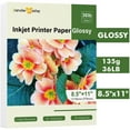 T-Master High Glossy Printer Paper, 8.5x11, for Inkjet Printers, 36lb ...