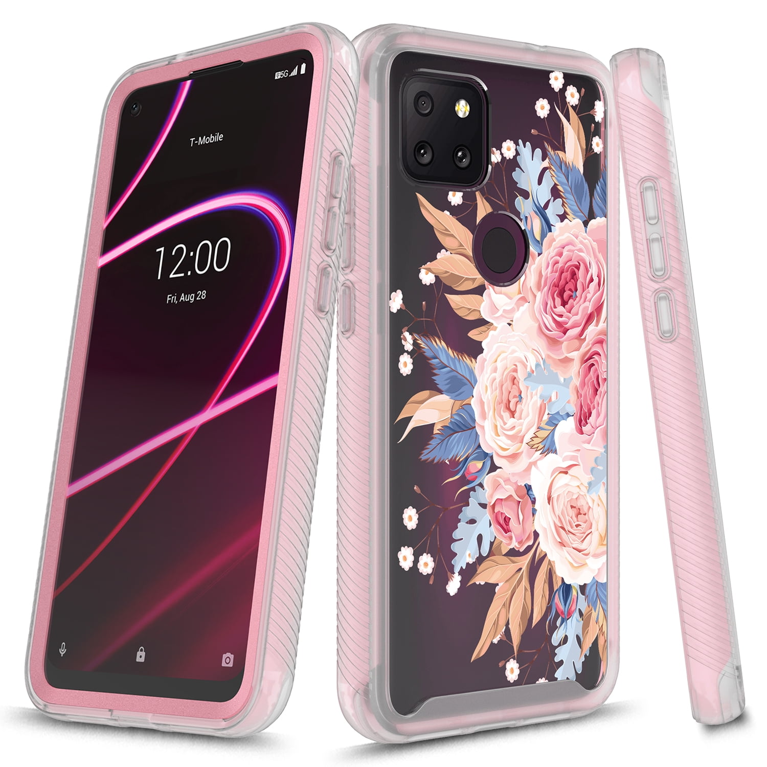 T-Mobile REVVL 5G Case, Rosebono Graphic Design Shockproof Impact ...