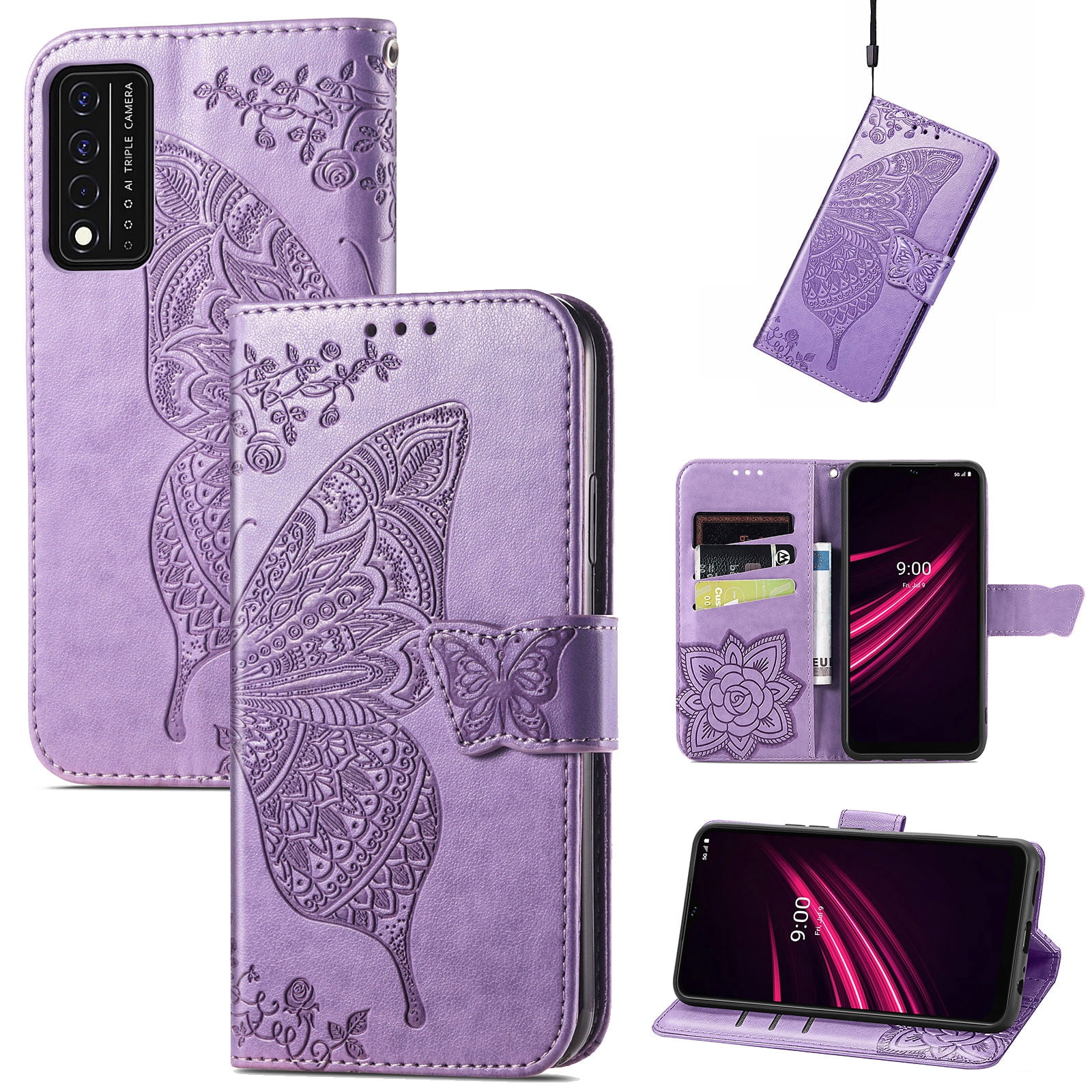 T-Mobile REVVL V+ 5G Case, T-Mobile REVVL V+ 5G Wallet Folio Case ...
