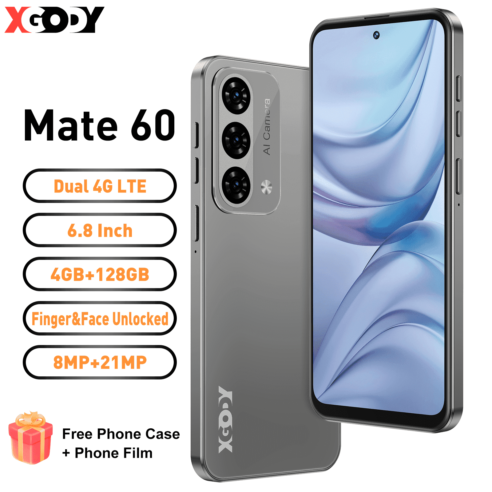 XGODY Mate 60 4G T Mobile Unlocked Android Phones,128GB ROM Unlocked ...