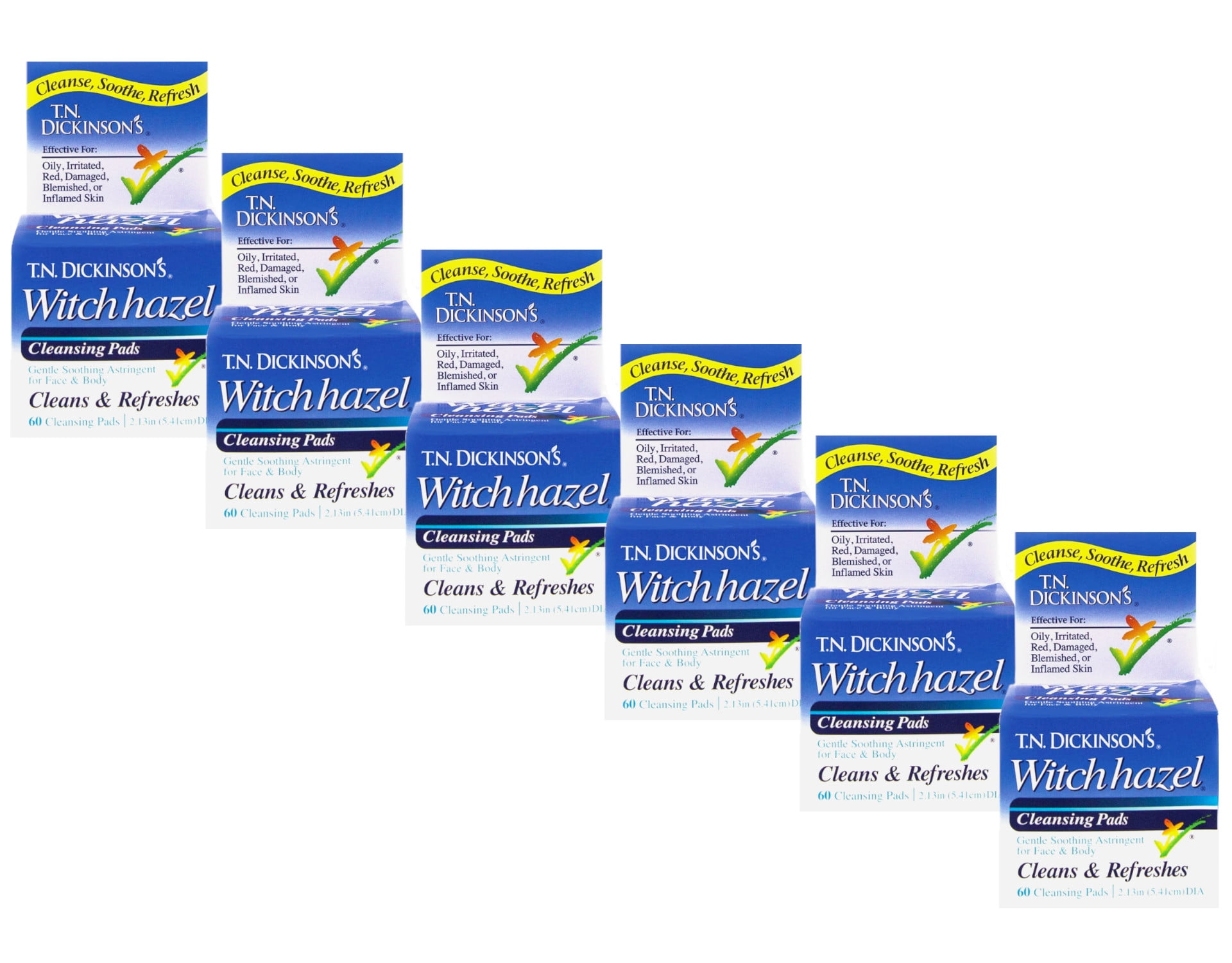 T.N. Dickinson's Witch Hazel Astringent Cleansing Pads For Face & Body ...