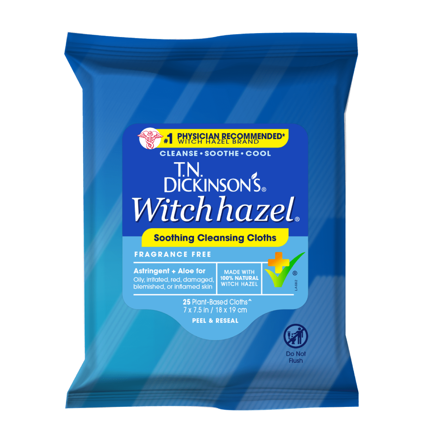 T.N. Dickinson's Witch Hazel Cleansing Cloths, 25 Count HSA/FSA ...