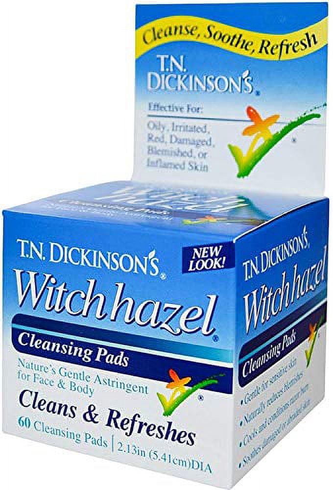 T.N. Dickinson's Witch Hazel Cleansing Pads, Clean & Refreshes 60 ea ...