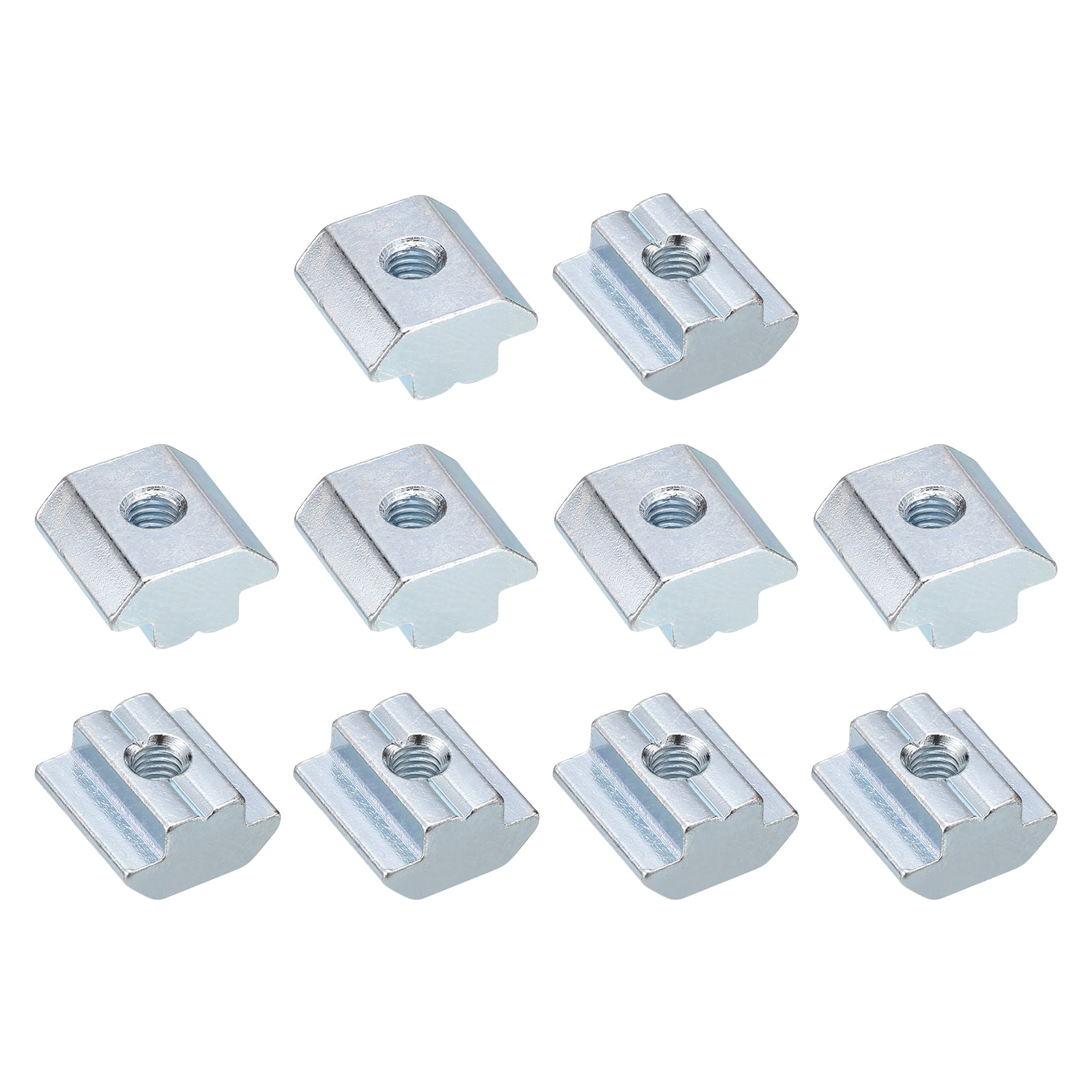 T Nuts, 24pcs - Galvanized Carbon Steel T Slot Bolts, 4545 Series M6 ...