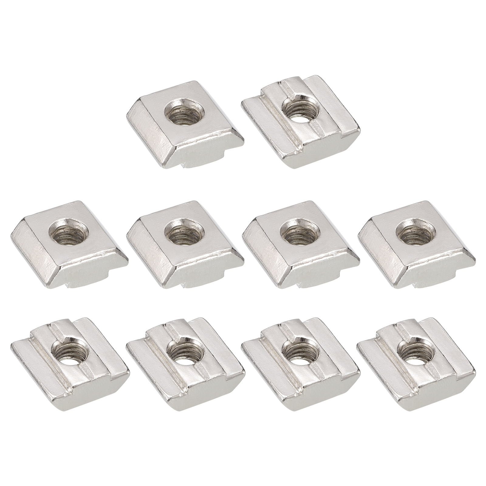 T Nuts, 50pack Nickel Plated Carbon Steel T Slot Bolts, 3030 Series M6 Hammer Head Fastener ...