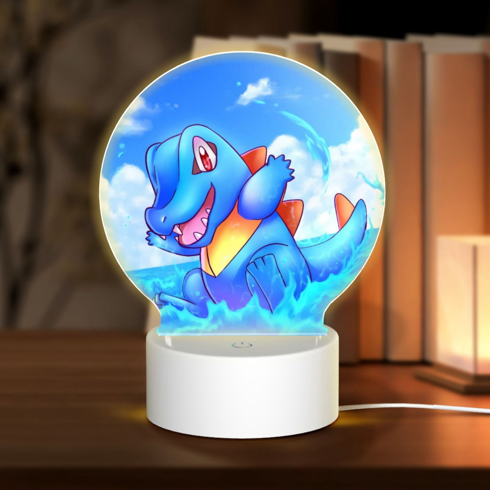 T-Otodile Anime Round Acrylic Night Light Is Suitable For Rooms ...