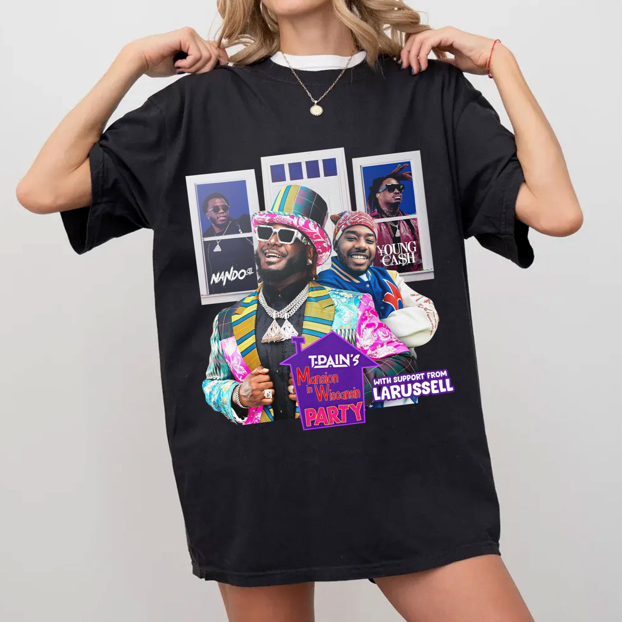T-Pain 2024 Tour Shirt, Mansion In Wiscansin Party Tour 2024 Shirt, T ...