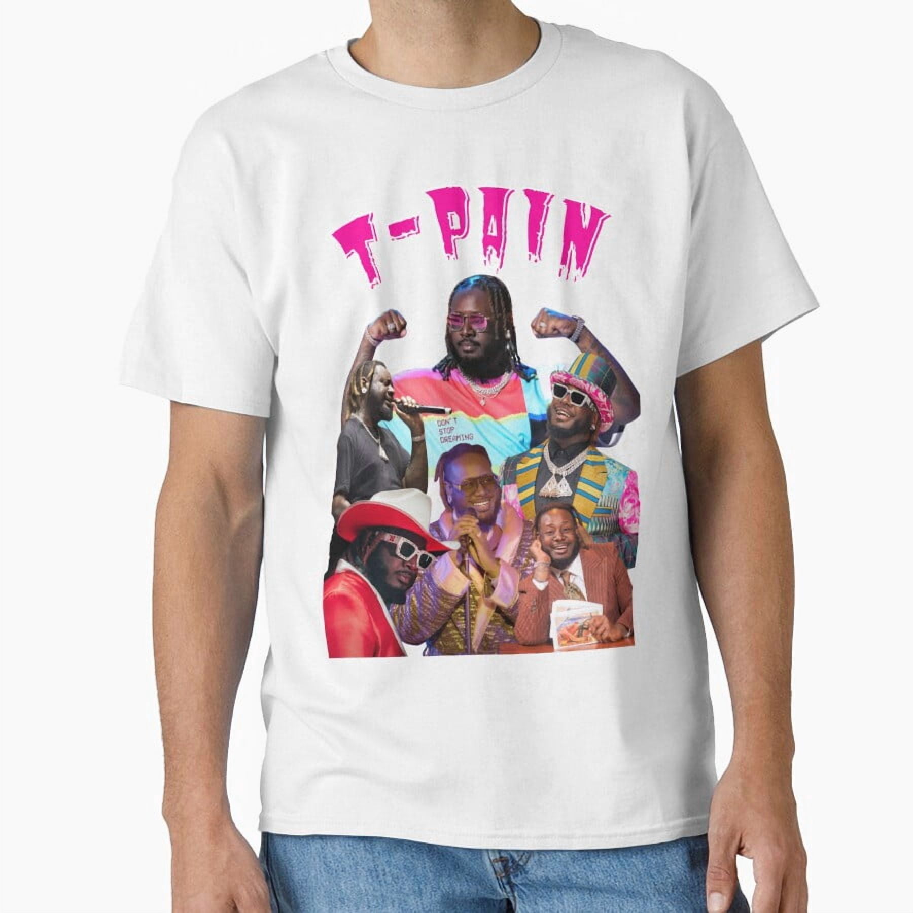 T Pain Collage Hip Hop R&B Singer Retro Graphic T-Shirt - Walmart.com