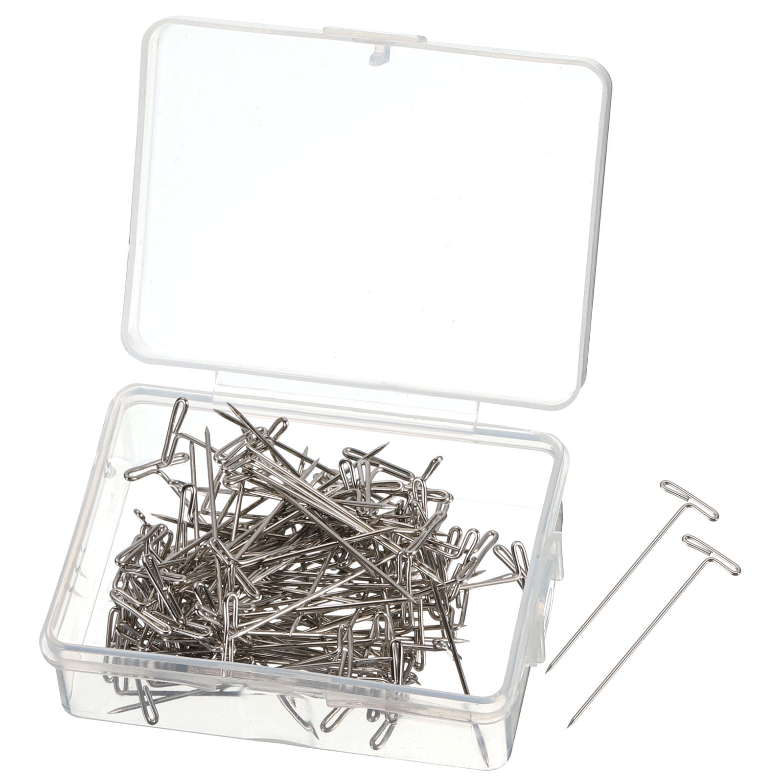 T Pins, 100 Pack 1.5 Inch - Nickel Plated Steel Wire Wig T-pins with ...