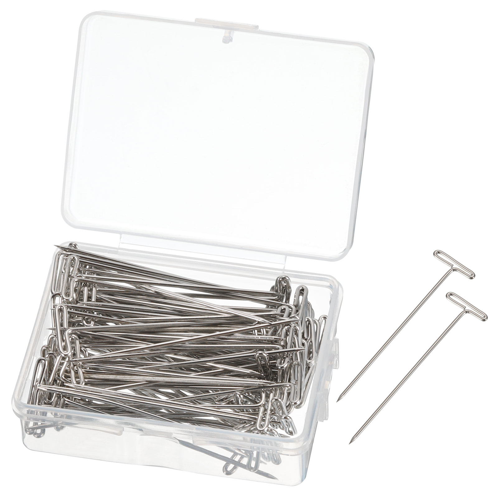 T Pins, 100 Pack 2.1 Inch - Nickel Plated Steel Wire Wig T-pins with ...