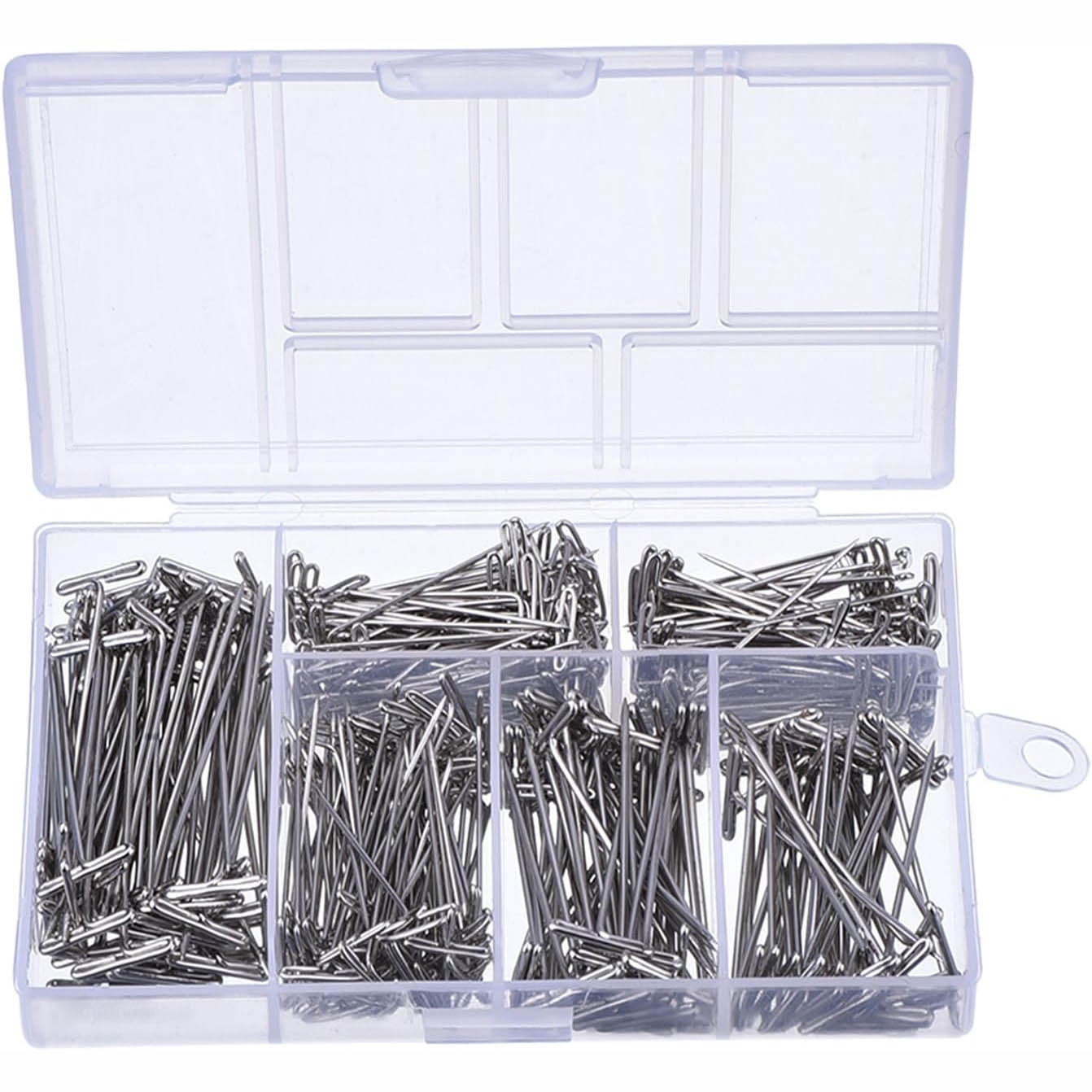 T Pins Stainless Steel Push Pin Kit with Clear Box for Foam Head, Long ...