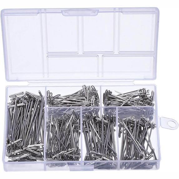 T Pins Stainless Steel Push Pin Kit with Clear Box for Foam Head, Long ...