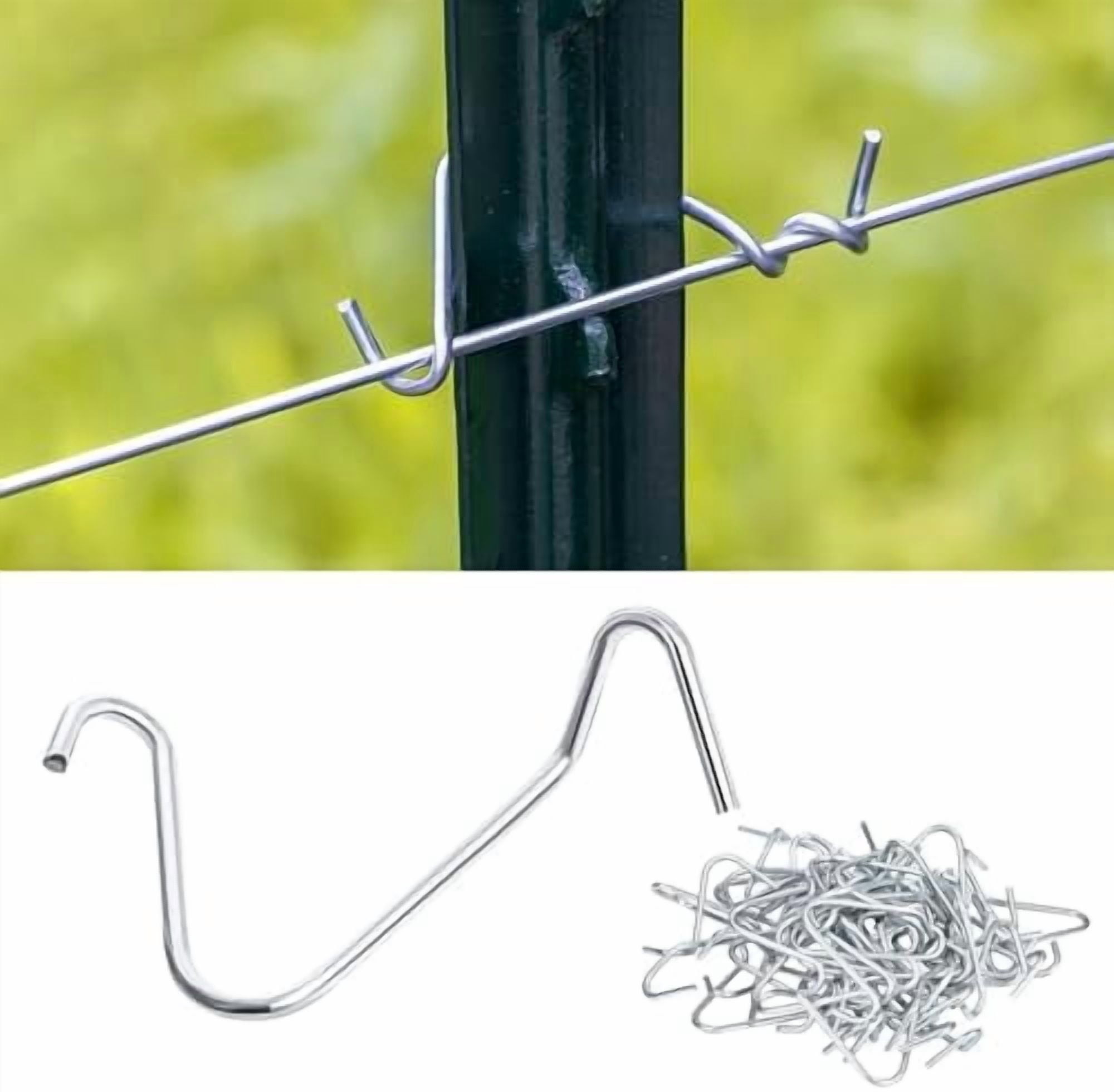 T Post Clips 150 pcs Fence Wire Tensioner, Galvanized Steel Fence Clips ...