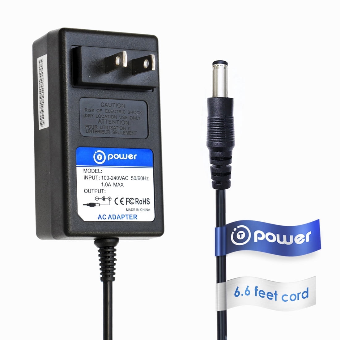 T-Power ( 6.6ft Long Cable ) Ac Dc Adapter For 12 Volt Black & Decker ...