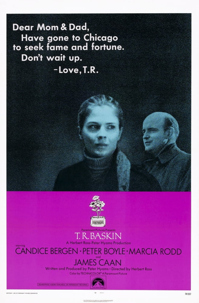 T.R. Baskin Us Poster Art From Left: Candice Bergen Peter Boyle 1971 ...