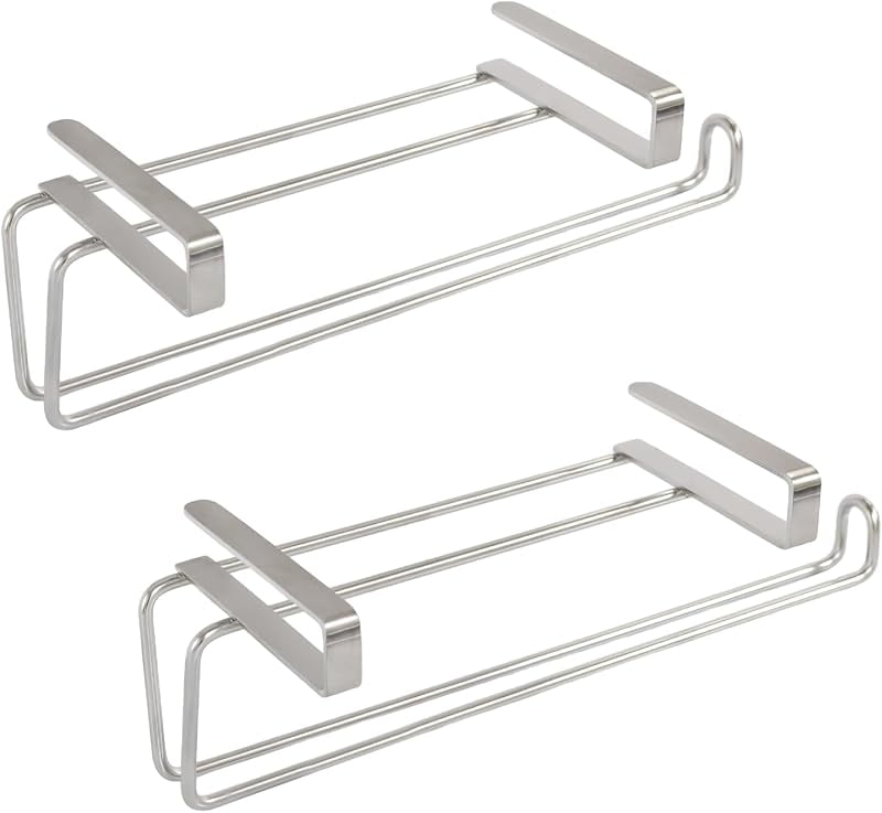 T.R.Sani. Black Paper Towel Holder Under Cabinet, Over The Cabinet Door ...