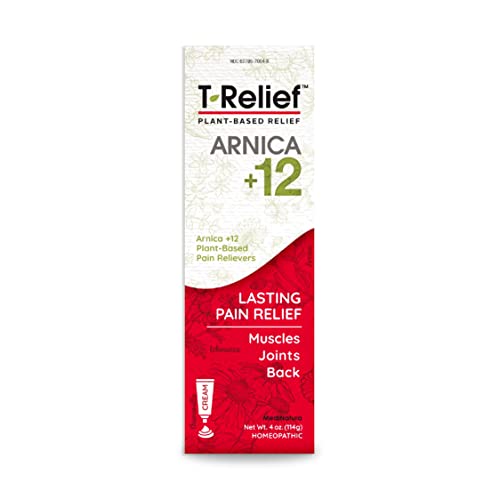 T-Relief Arnica +12 Cream Natural Actives for Back Pain Joint Soreness Muscle Aches & Stiffness ...