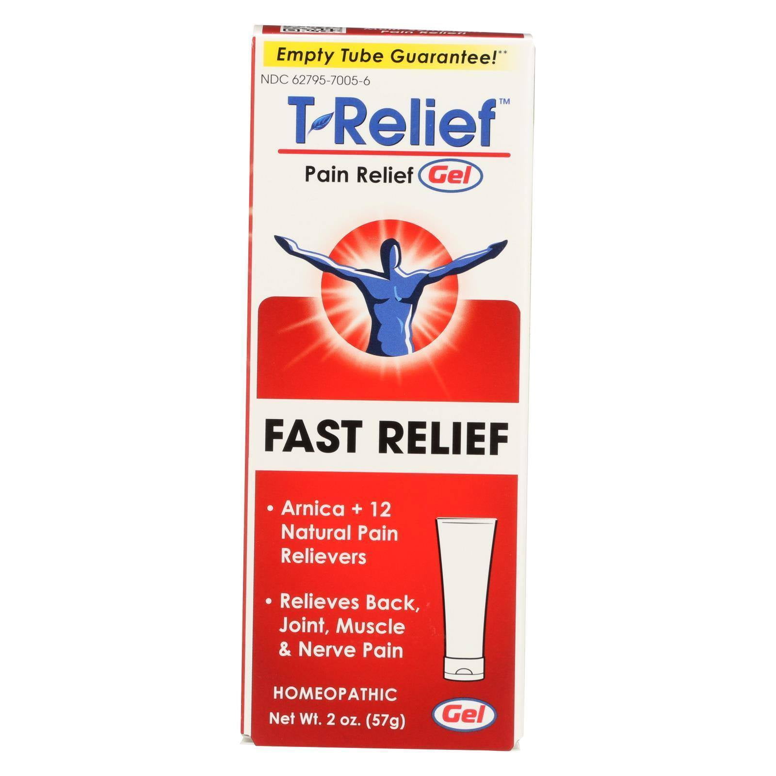 T-Relief - Pain Relief Gel - Arnica plus 12 Natural Ingredients - 1.76 ...