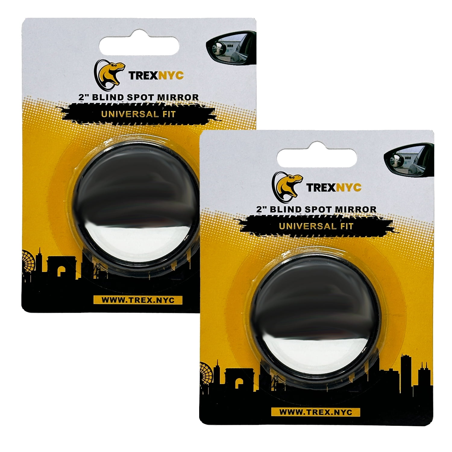 "T-Rex NYC Flat Spot Mirror for Better Visibility, Exterior Car Use ...