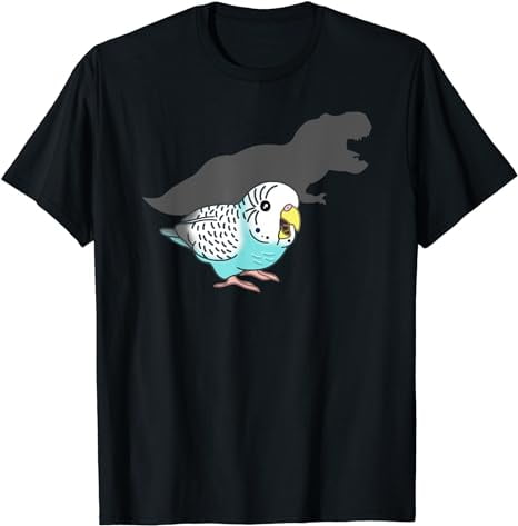 T-Rex Budgie Shadow Parakeet Dinosaur Budgerigar Bird Lover T-Shirt ...