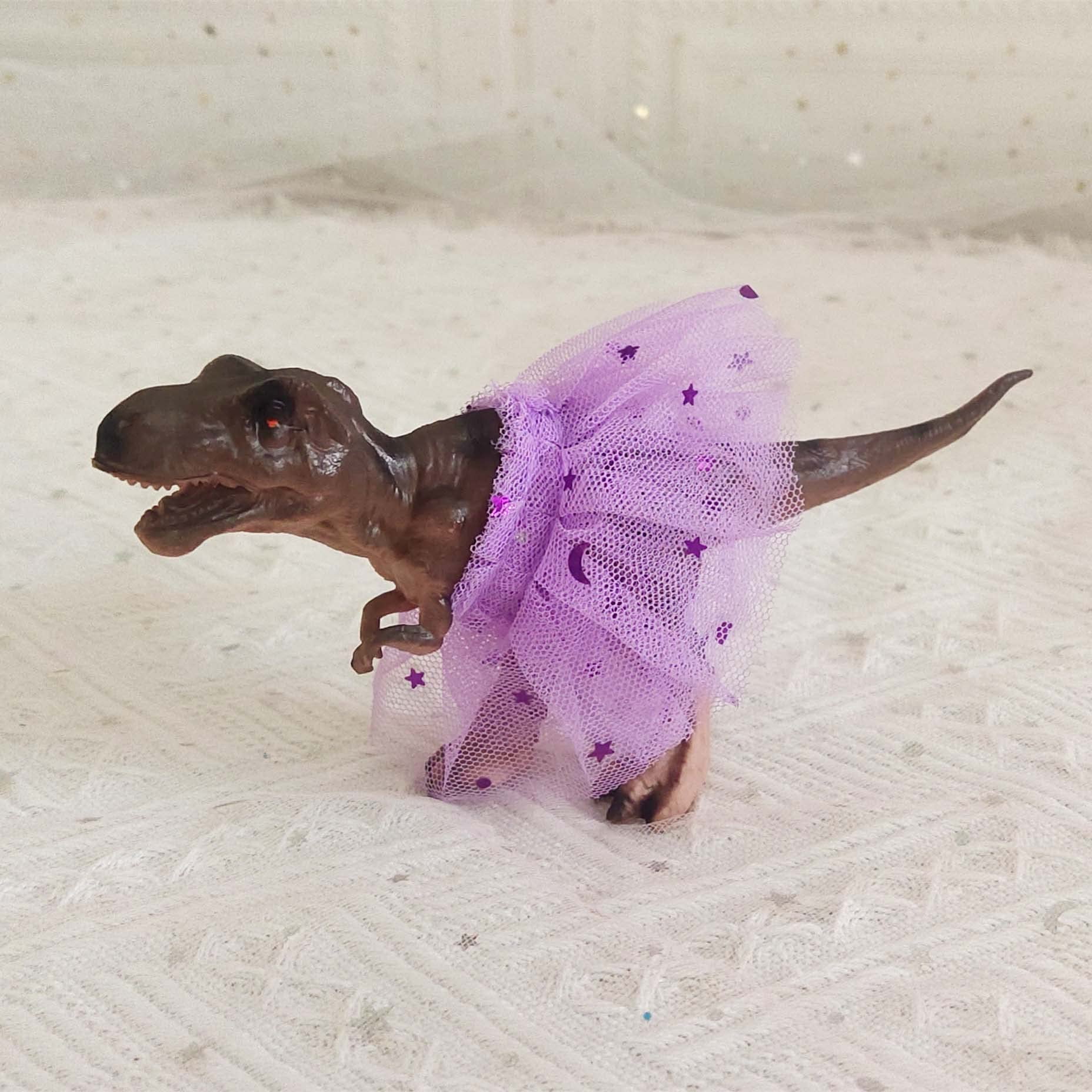 T Rex Dinosaur Cake Toppers With RST1 Tutu, Brown Tyrannosaurus Rex ...