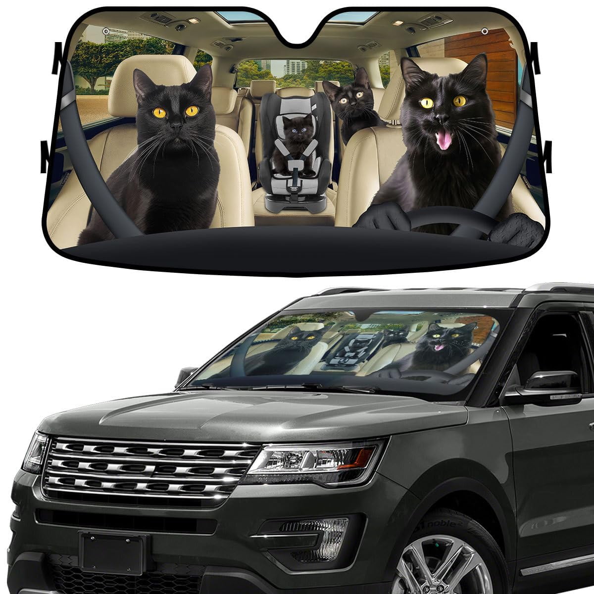 T-Rex Dinosaur Family Funny Windshield Sun Shade for Car SUV Truck ...