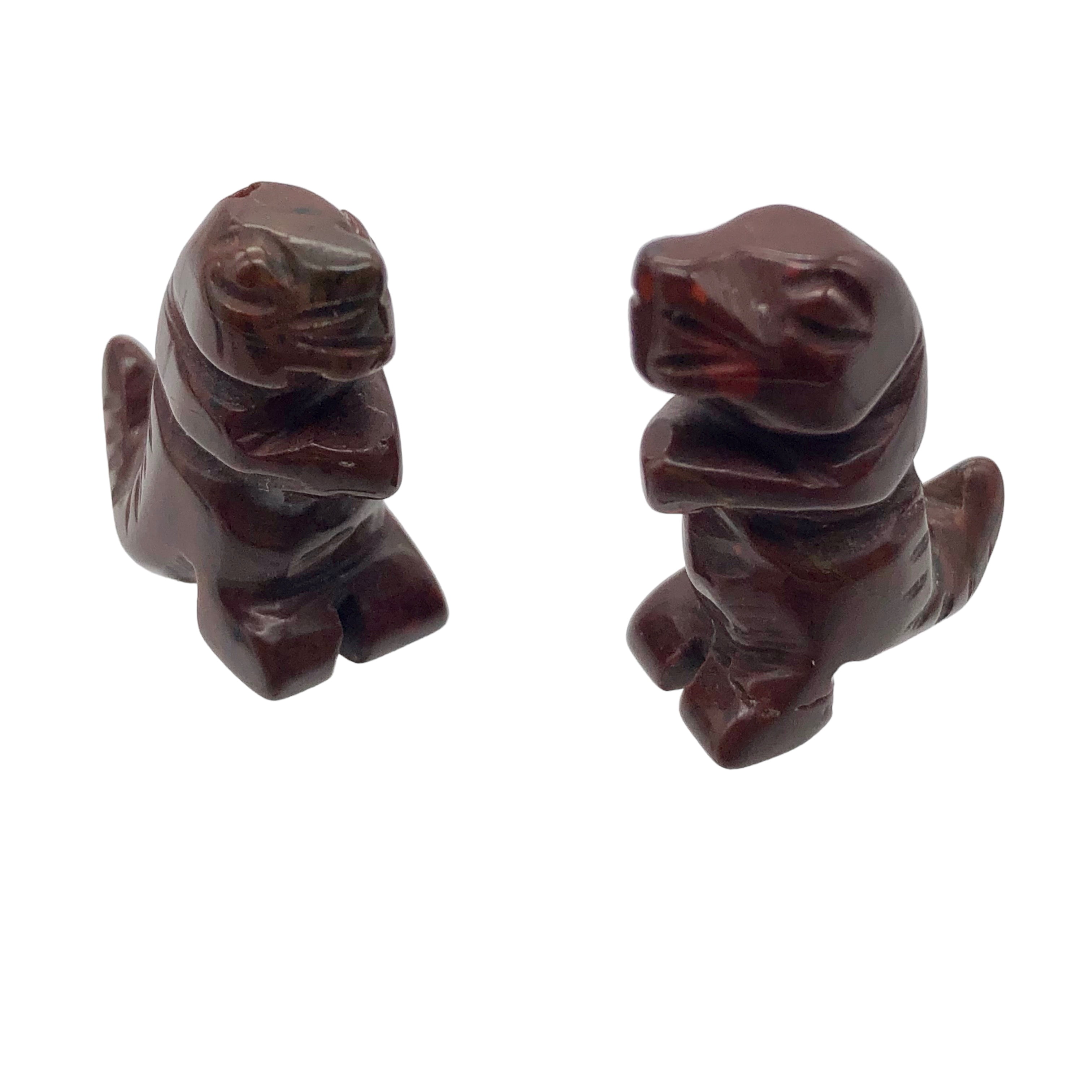T-Rex Dinosaur Jasper Tyrannosaurus Rex Animal Beads | 21x18.5x8mm ...