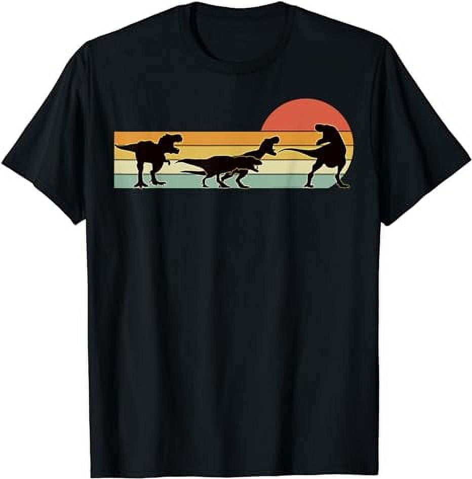 T-Rex Dinosaur March Retro Sunset - T-Rex T-Shirt - Walmart.com