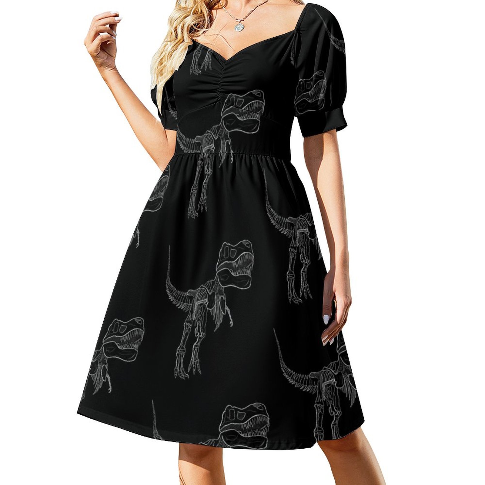 T Rex Dinosaur Sketch Dress evening dresses luxury Summer skirt ...