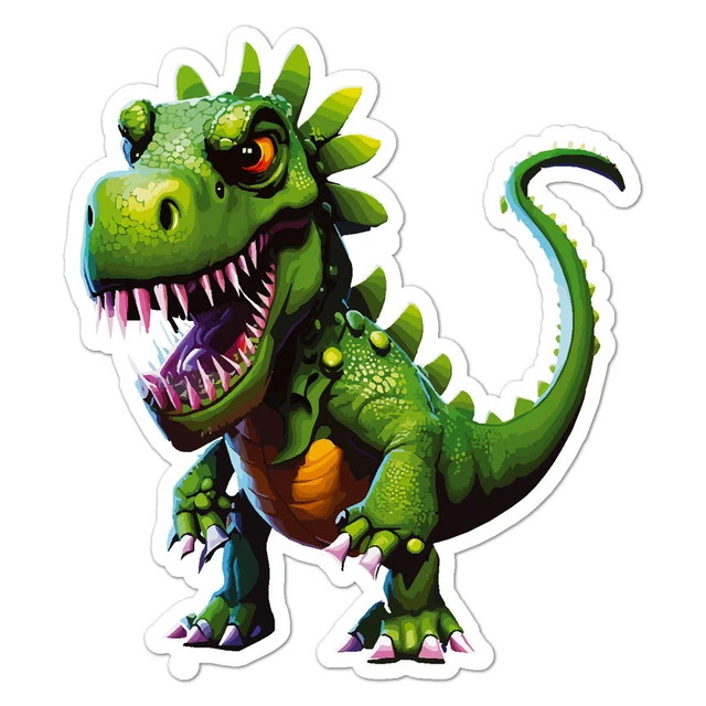 T-Rex Dinosaur Sticker Indoor Outdoor Phone Decal Water Bottle Stickers ...