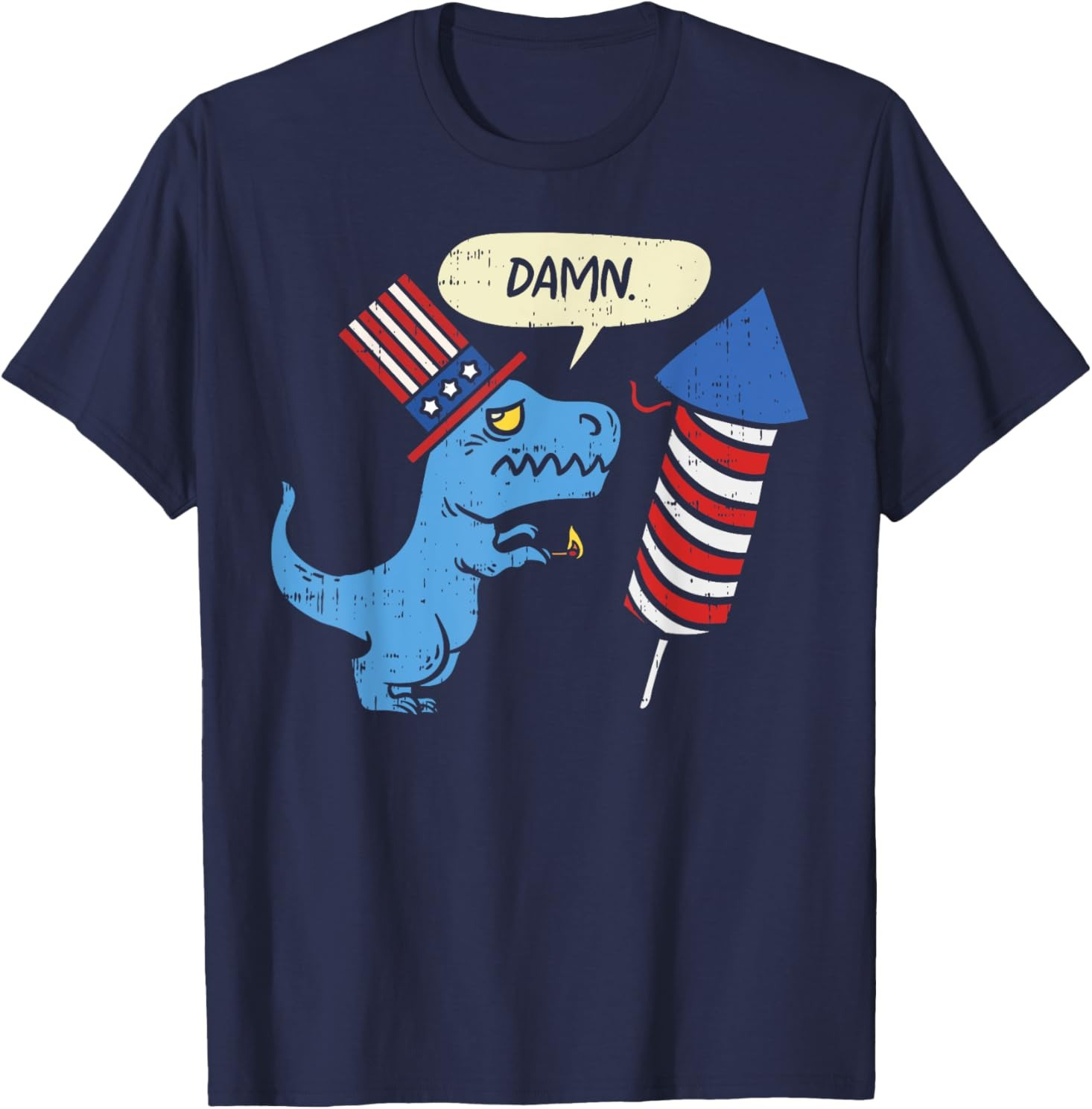 T-Rex Firecracker Fumble Shirt – Hilarious Short Arms 4th of July Tee ...