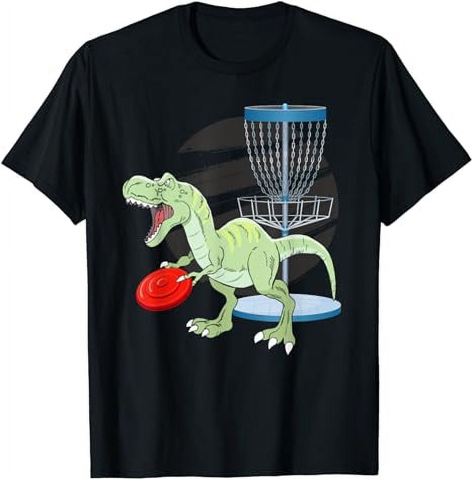 T Rex Frisbee Dinosaur Recreational Tosser Dino Disc Golf T-Shirt ...