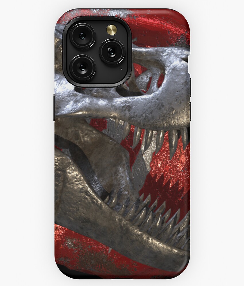 T-Rex Jurassic Steel Dinosaur Art G1090 Phone Case for iPhone17 16 15 ...