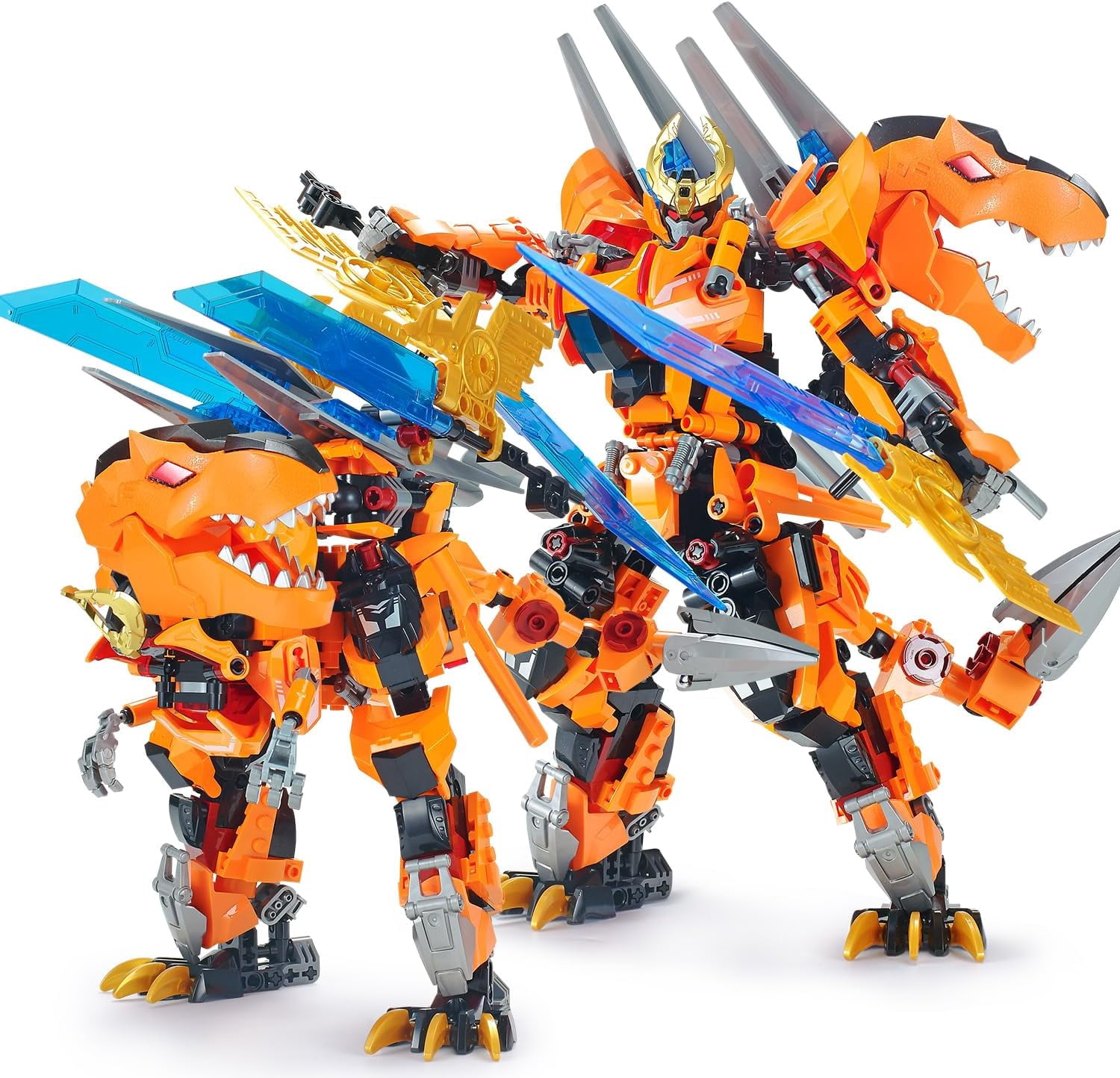 T-Rex Mech 2-in-1 Building Set, Transforming Building Blocks Toy ...