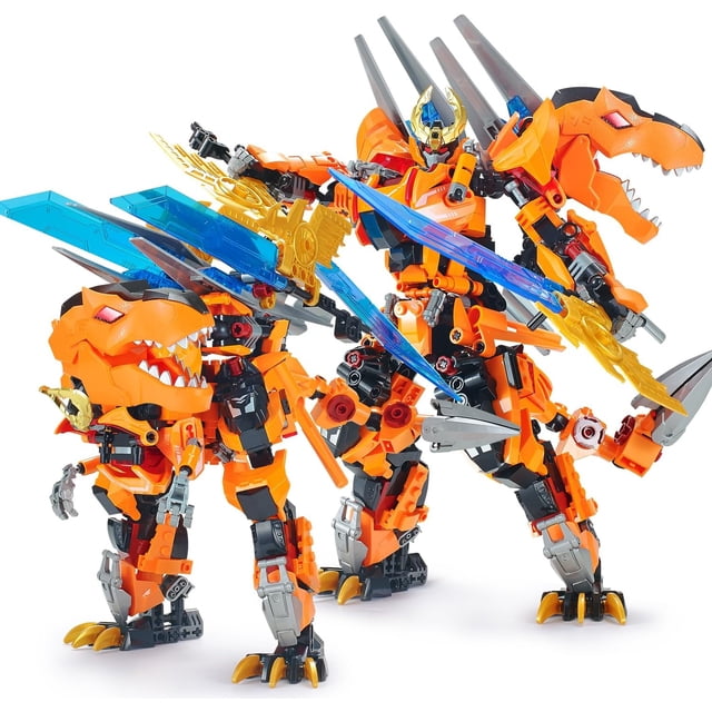 T-Rex Mech 2-in-1 Building Set, Transforming Building Blocks Toy ...
