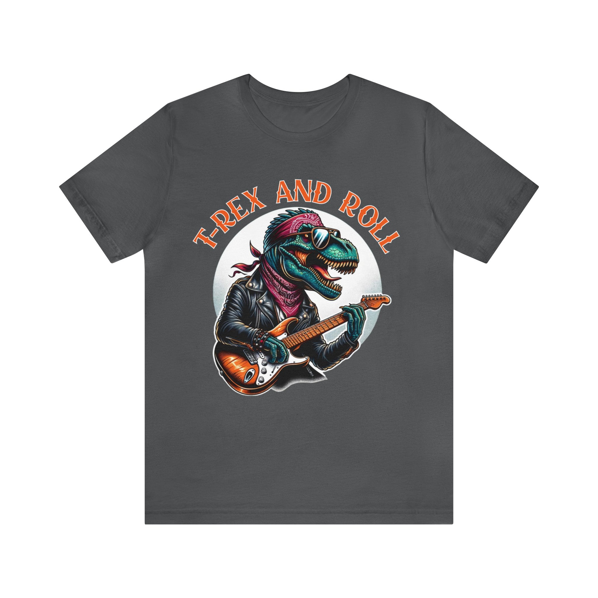 T-Rex Rock 'n' Roll Shirt, Rock On, Dinosaur, Guitar, Funny, Metal ...