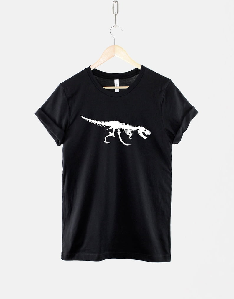 T-Rex Skeleton T-Shirt - Tyrannosaurus Rex Shirt - Dinosaur Skeleton T ...